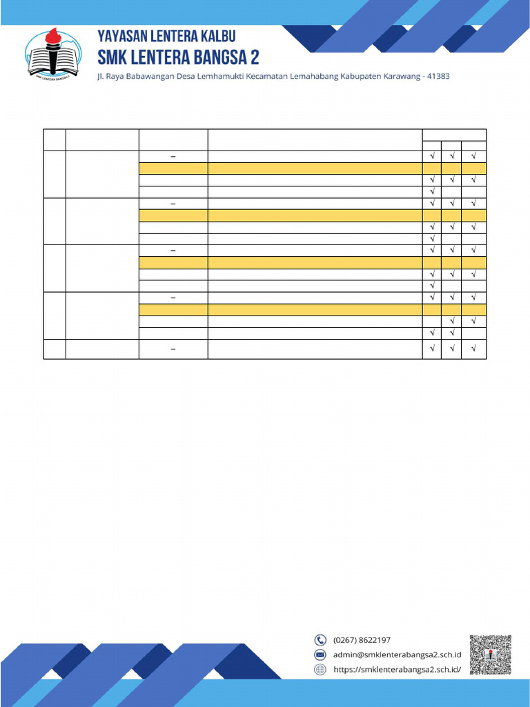 Jadwal Dan Pengawas Ujian Pas 2024 Ganjil | PDF