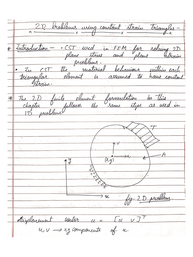 2D problems using constant strain triangles | PDF