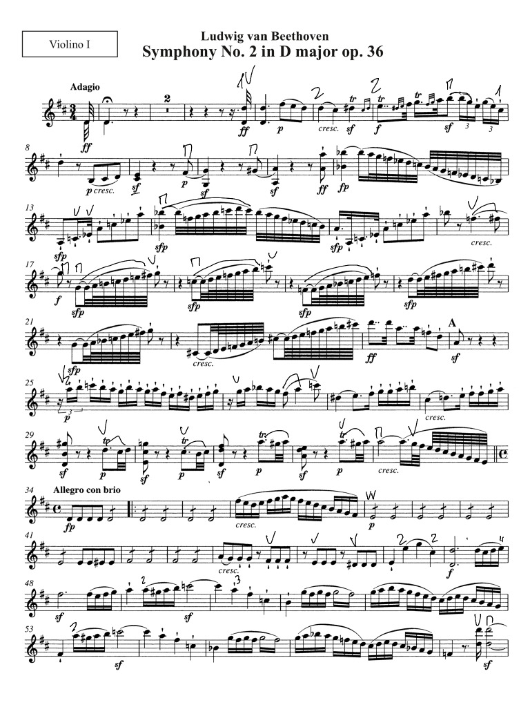 Beethoven 2 Violine 1 | PDF
