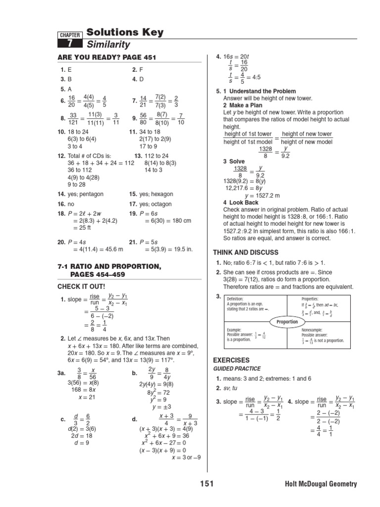 Geo CH7 | PDF | Ratio | Elementary Mathematics
