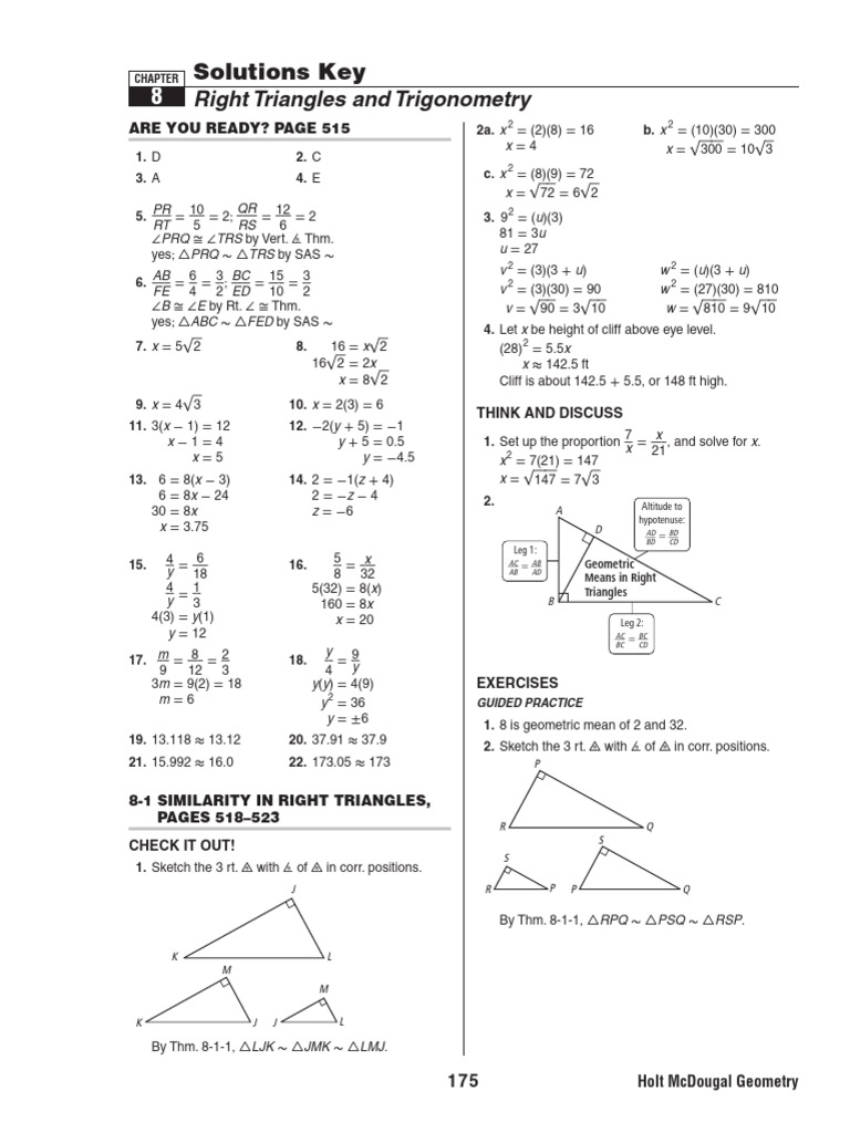 Geo CH8 | PDF | Trigonometric Functions | Geometric Measurement