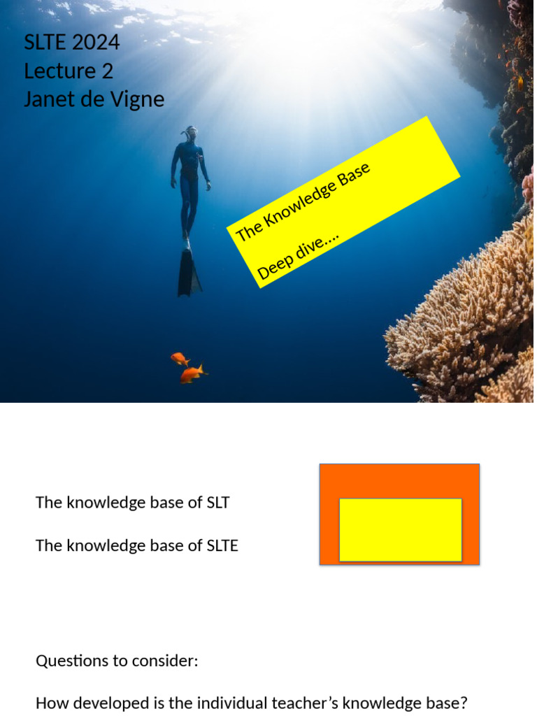 SLTE Slides Week 1 - Tagged | PDF | Pedagogy | Teachers