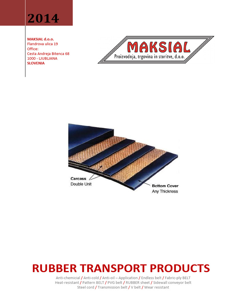 Rubber Transport Products | PDF | Belt (Mechanical) | Materials