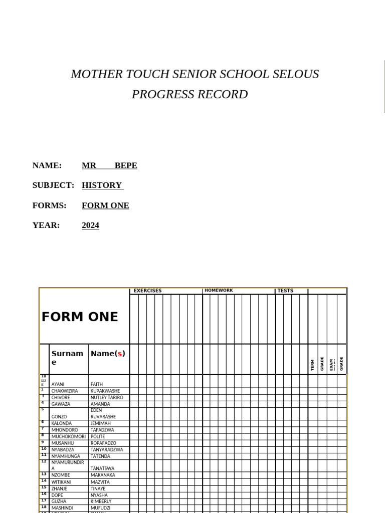 History Form 1 Mark Scheme | PDF