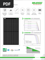 Waaree Data Sheet | PDF | Solar Cell | Solar Power
