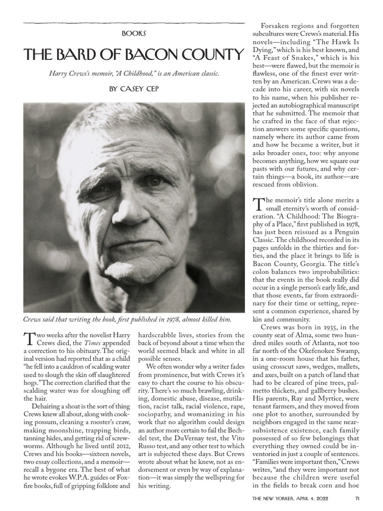The New Yorker - Harry Crews | PDF