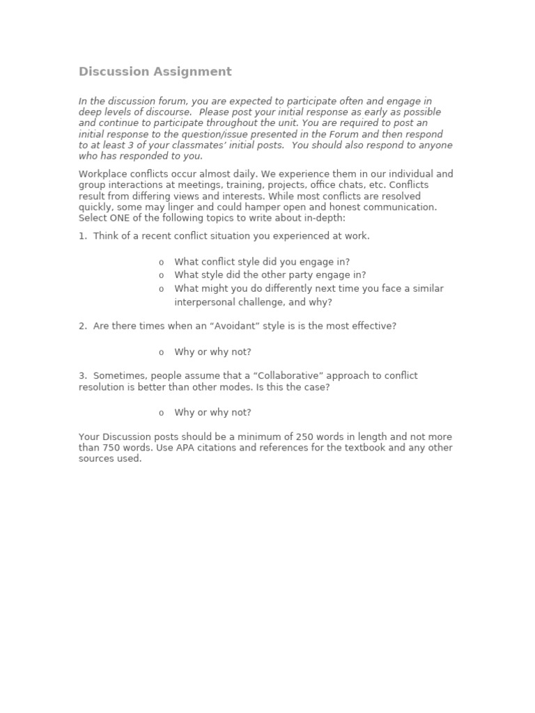 Discussion Assignment Unit 5 | PDF | Behavioural Sciences | Psychology
