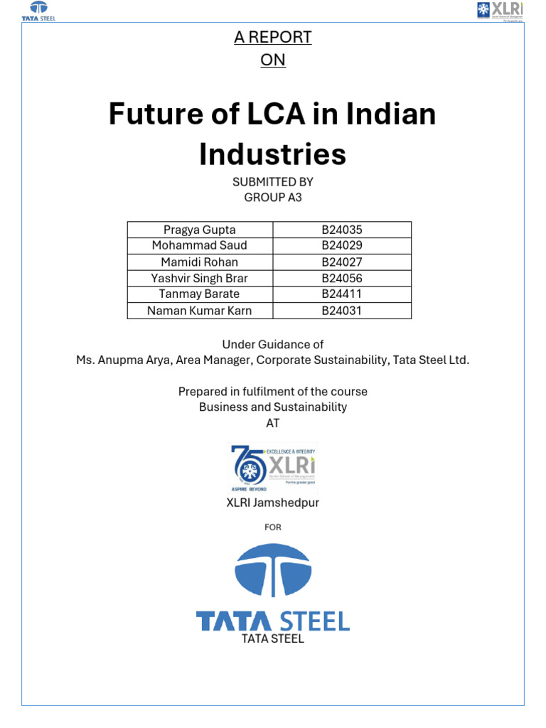 Future of LCA Report A3 | PDF | Life Cycle Assessment | Steelmaking