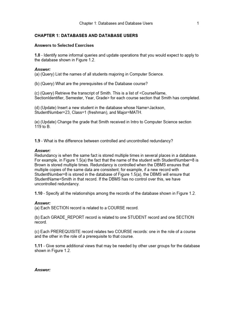 Solutions For Fundamentals of Database Systems 7th Edition by Ramez Elmasri and Shamkant Navathe ...