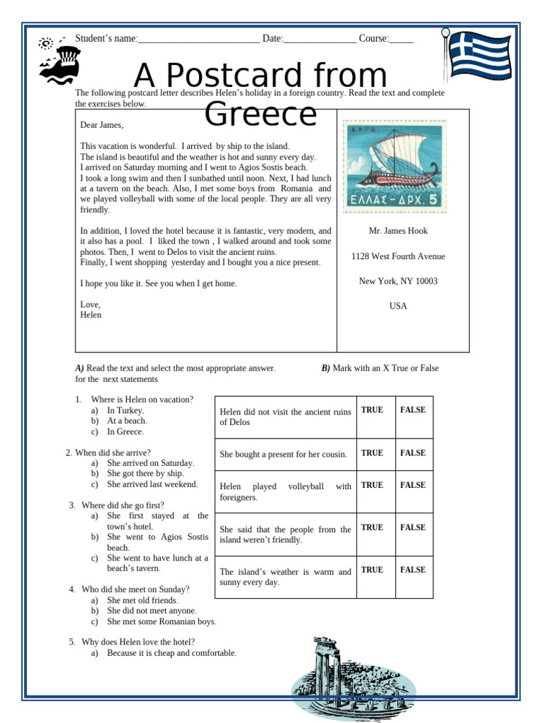 A POSTCARD FROM GREECE | PDF