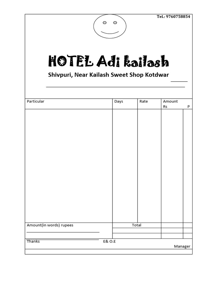 Hotel Bill | PDF