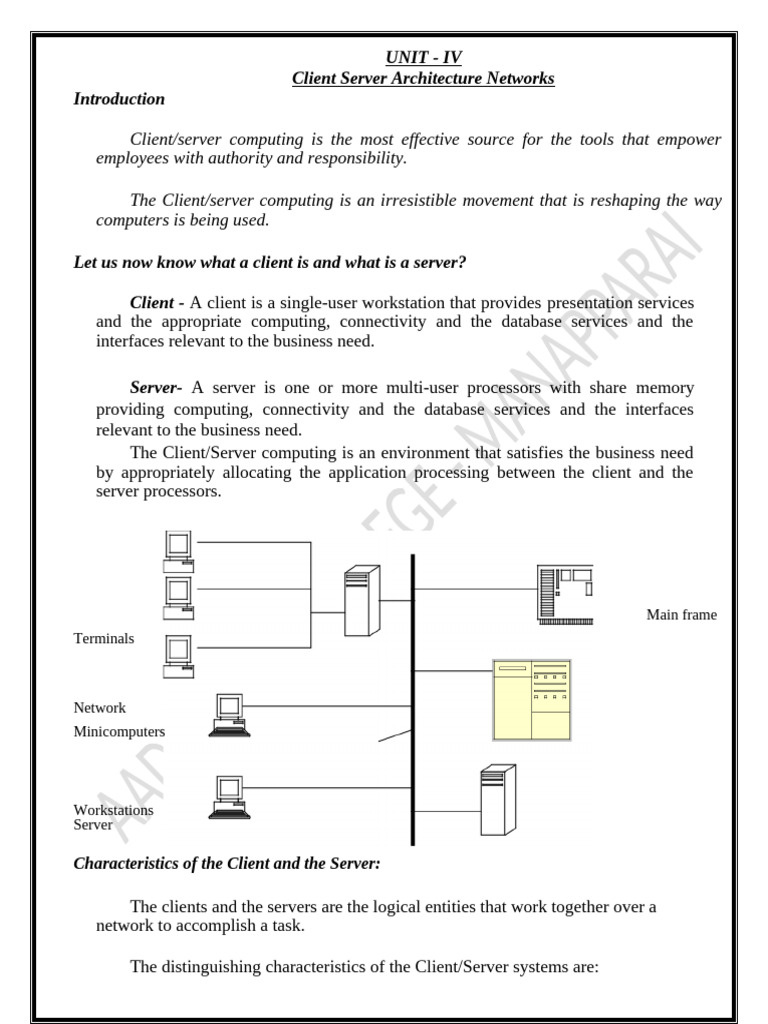 Client-Server Architecture Overview | PDF | Databases | Sql