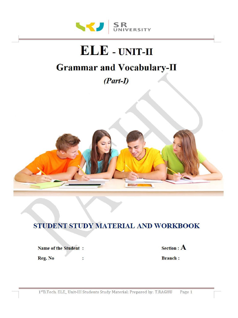 Sru-Elu Unit-Ii Part-I Final | PDF