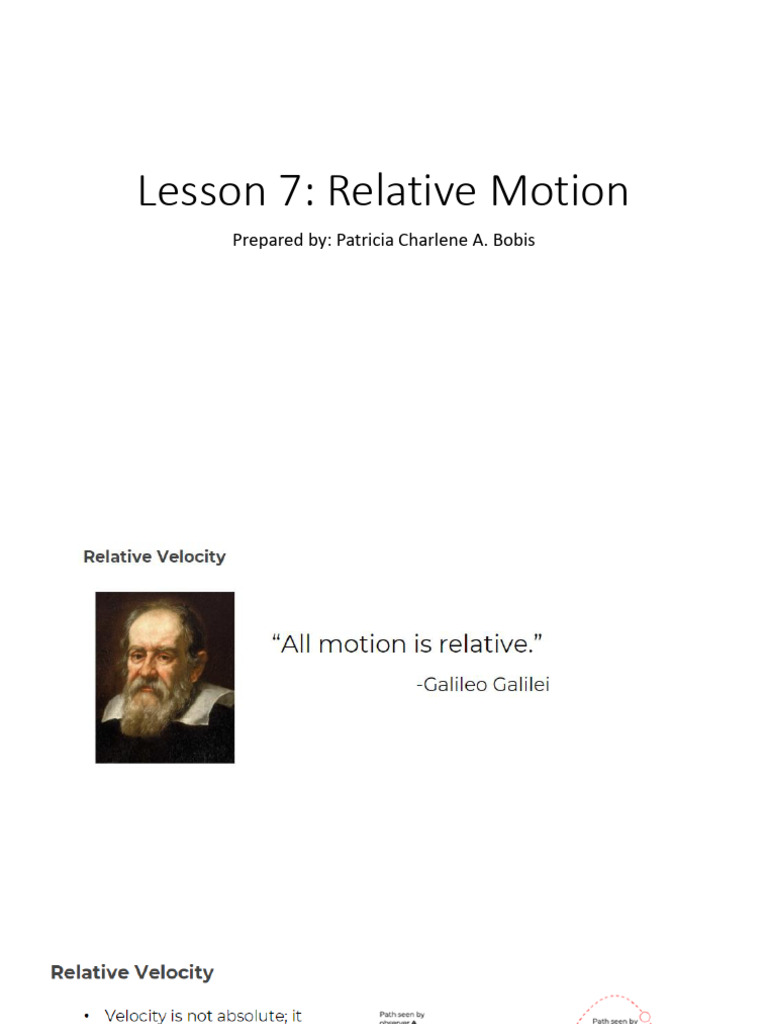 Physics: Understanding Relative Motion | PDF
