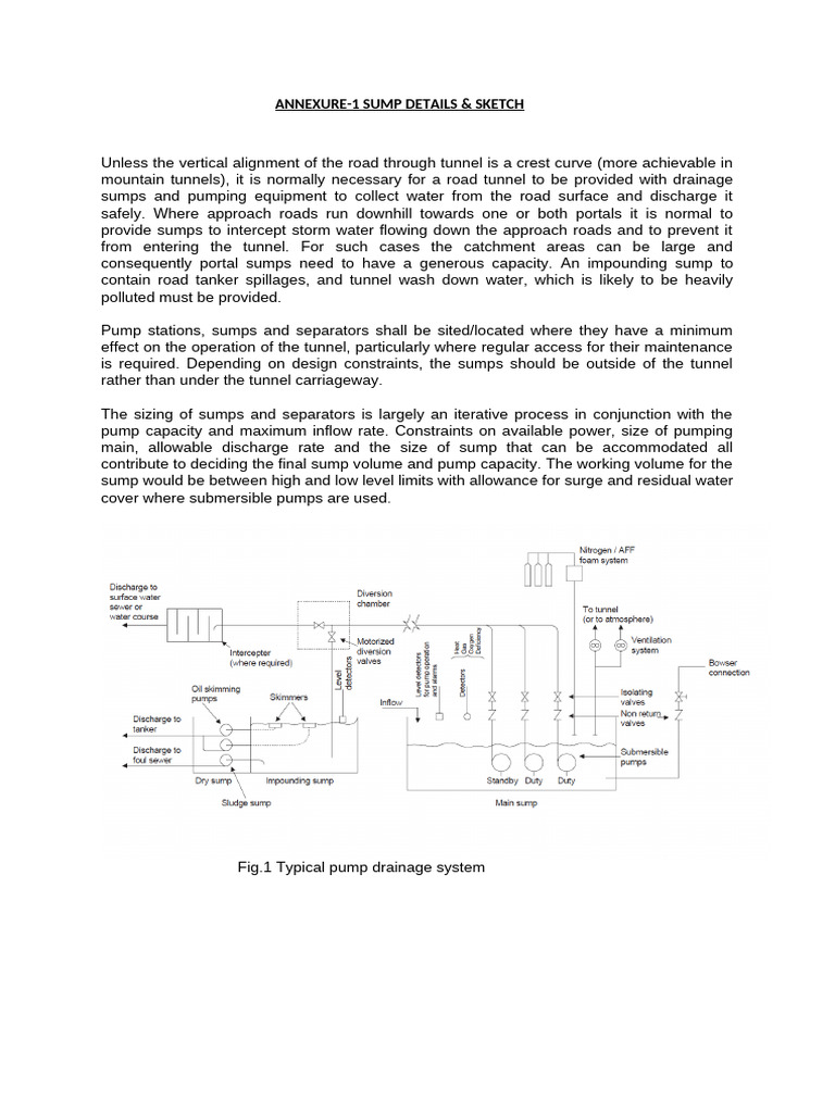 ANNEXURE-1 Sump Details | PDF