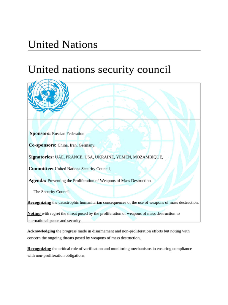 WMD Proliferation Prevention Strategies | PDF | Nuclear Proliferation ...