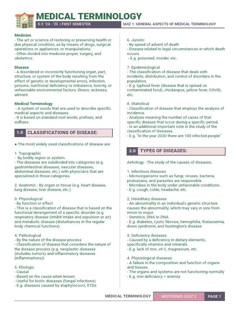 Medical Terminology Quiz Overview | PDF | Medical Imaging | Medicine
