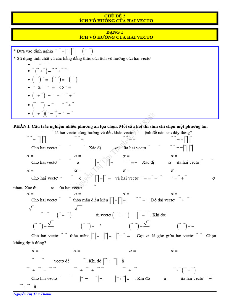 2-Tích Vô Hư NG Hai vectơ-HS | PDF