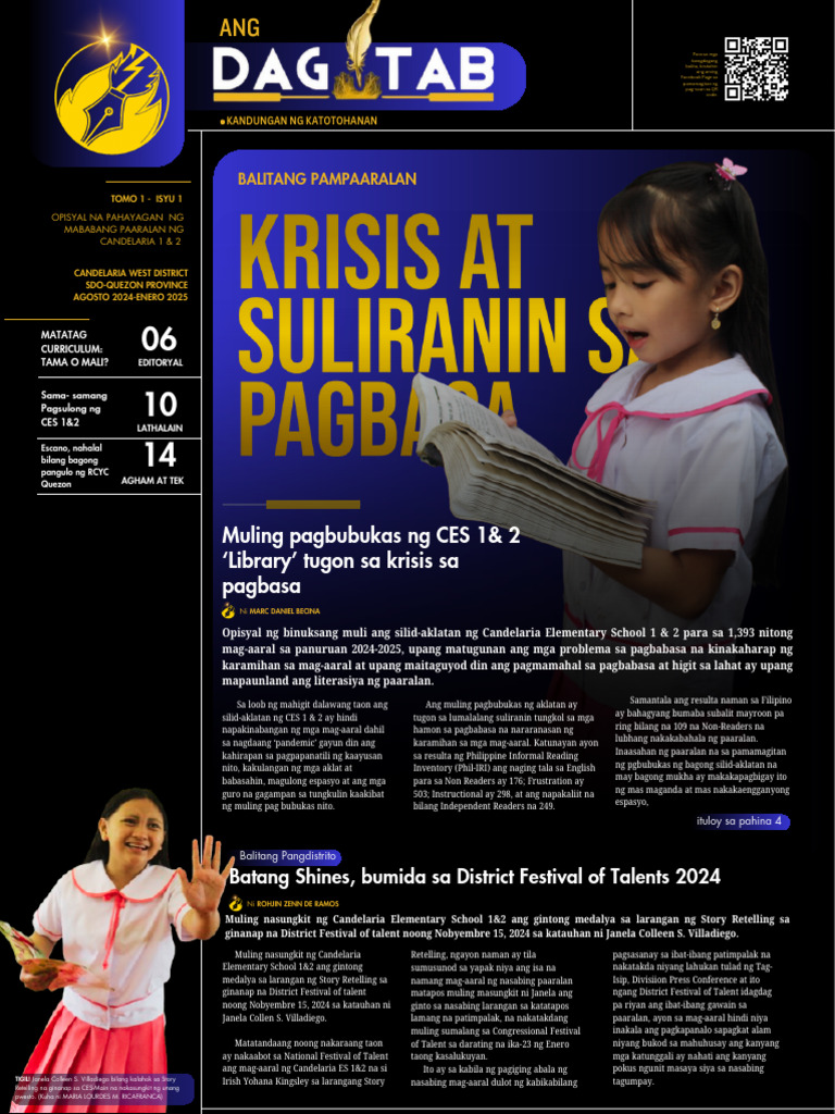 FILIPINO-ELEM-ANG-DAGITAB-CANDELARIA-ES-1&2 | PDF