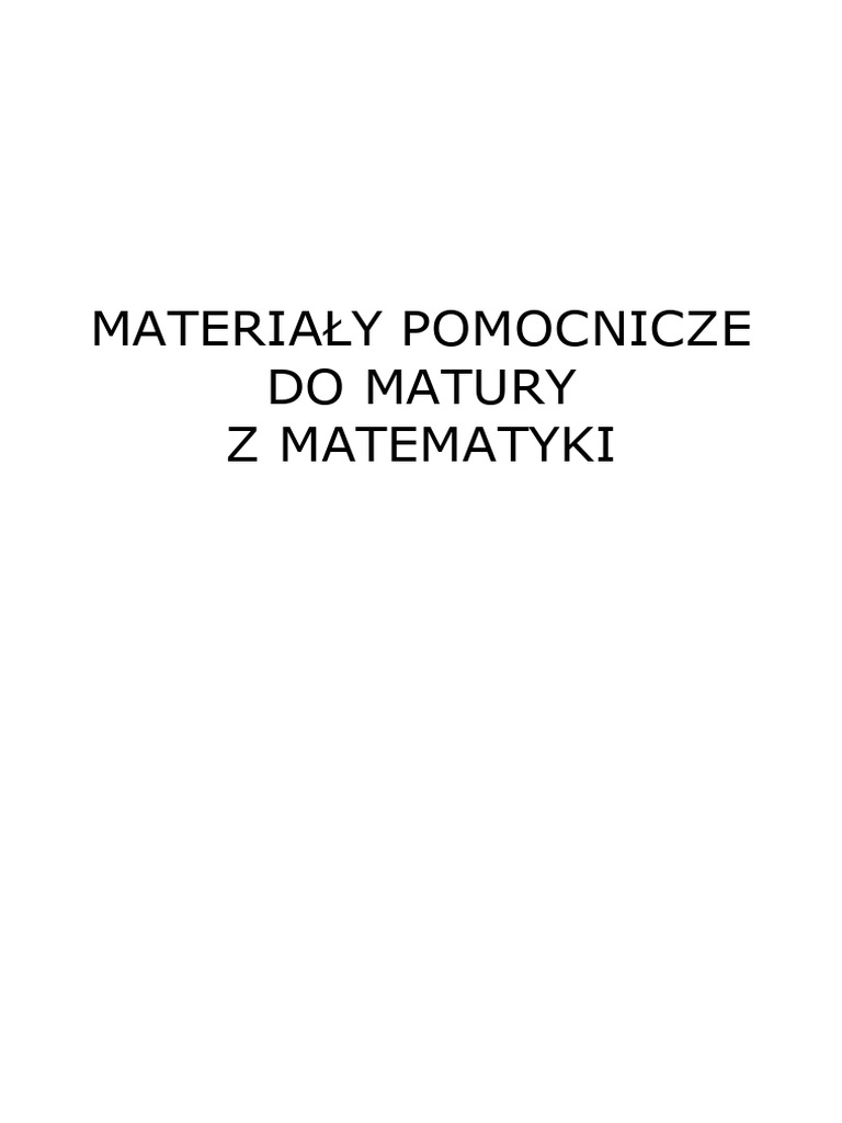 Matematyka - Wzory | PDF