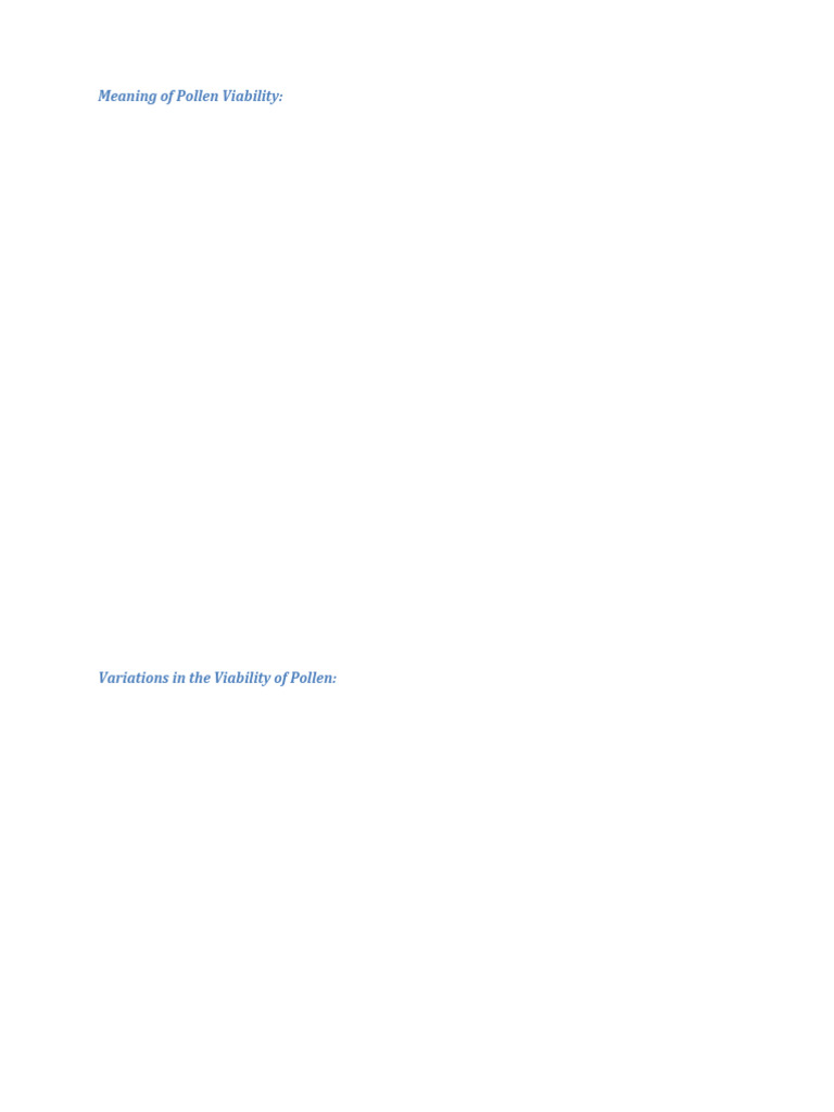 Pollen Viability in Plants | PDF | Cell Membrane | Pollen