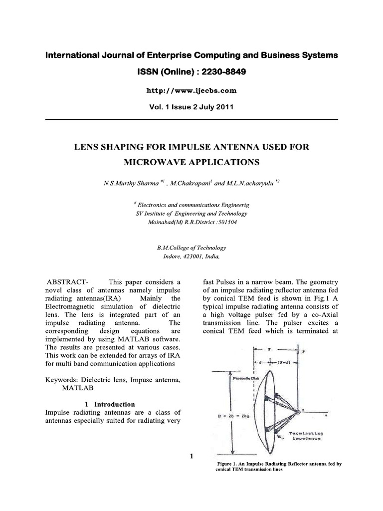 Lens shaping for microwaves | PDF