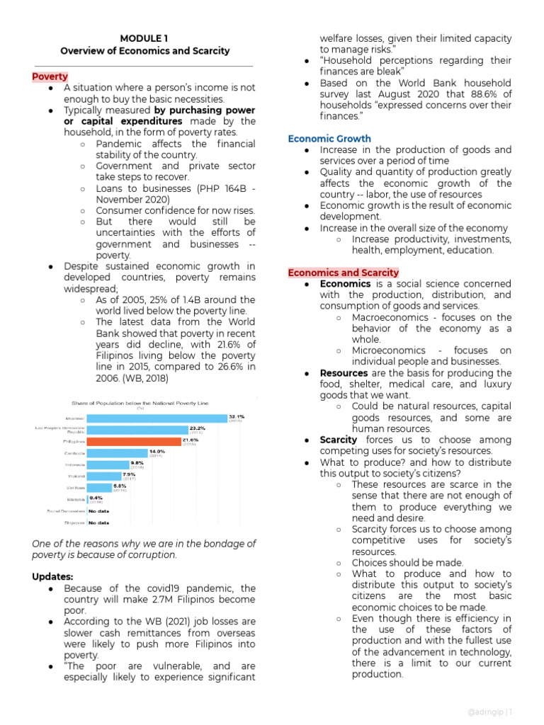Overview of Economics and Scarcity | PDF | Economics | Poverty