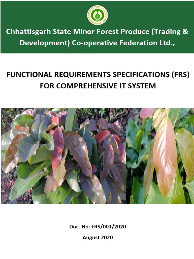 (FRS) Chhattisgarh State Minor Forest Produce (Trading & | PDF | Qr ...