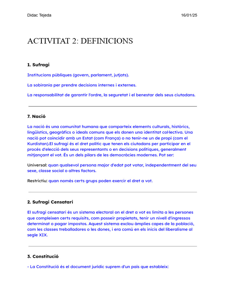 Activitat 2 - Definicions | PDF