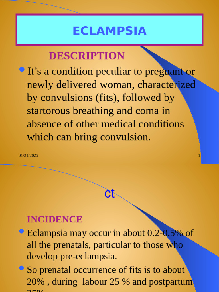 ECLAMPSIA | PDF | Causes Of Death | Medicine