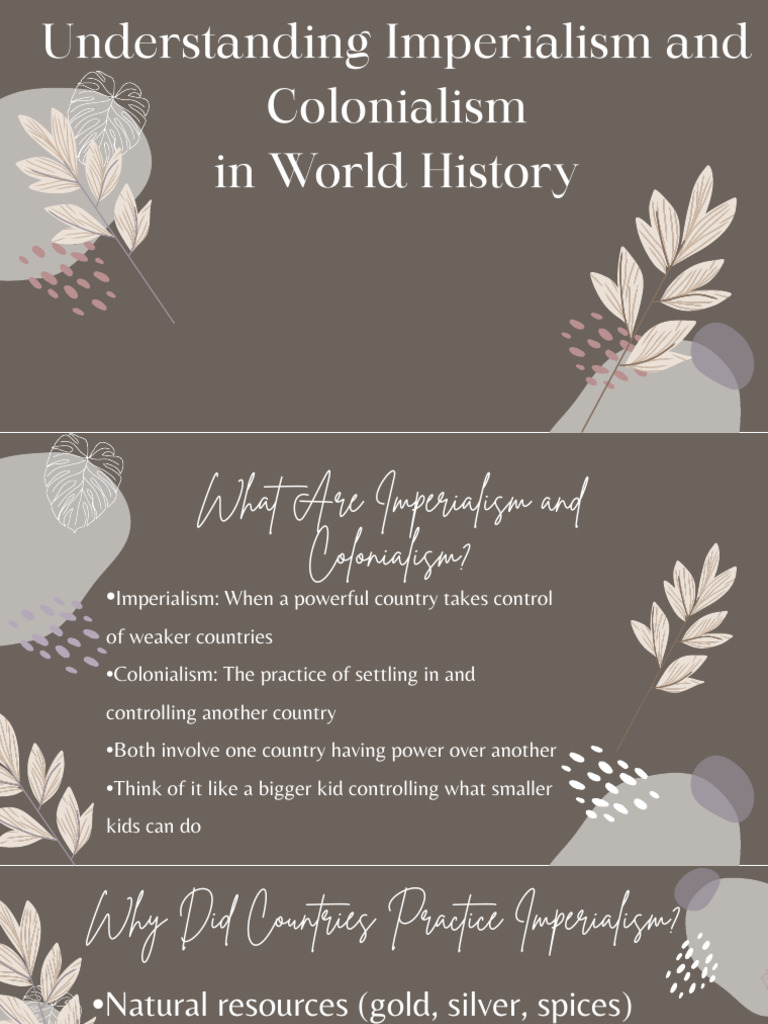 Imperialism and Colonialism | PDF