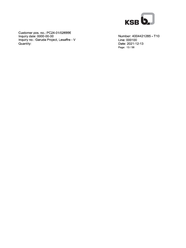 Sewatec K 50-250G Pump Data Sheet | PDF | Pump | Bearing (Mechanical)