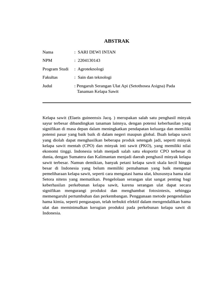 contoh abstrak | PDF