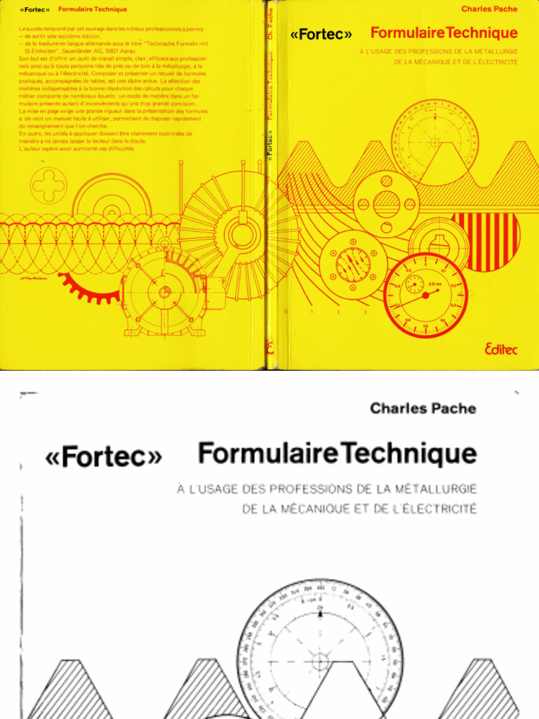 Formulaire Technique - Fortec - Charle Pache 1987 - (Tailored) | PDF