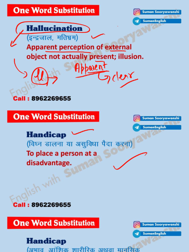 ᴹᴿ°ℂr‌?c‌k‌єr࿐⁰³ One Word Substitution One word Substitution Class | PDF