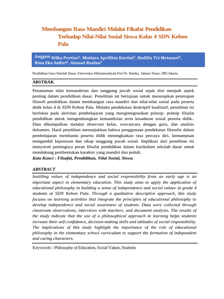 Kelompok 5 - Artikel Filsafat Pendidikan | PDF