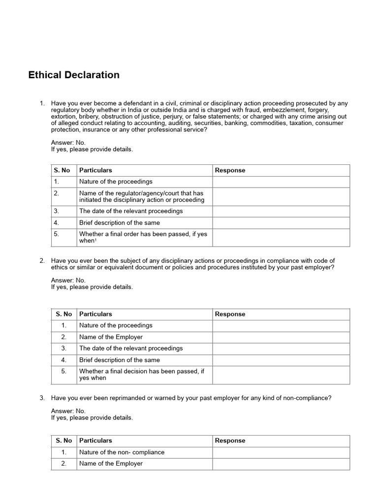 Ethical Declaration - Aayush | PDF | Regulatory Compliance | Perjury