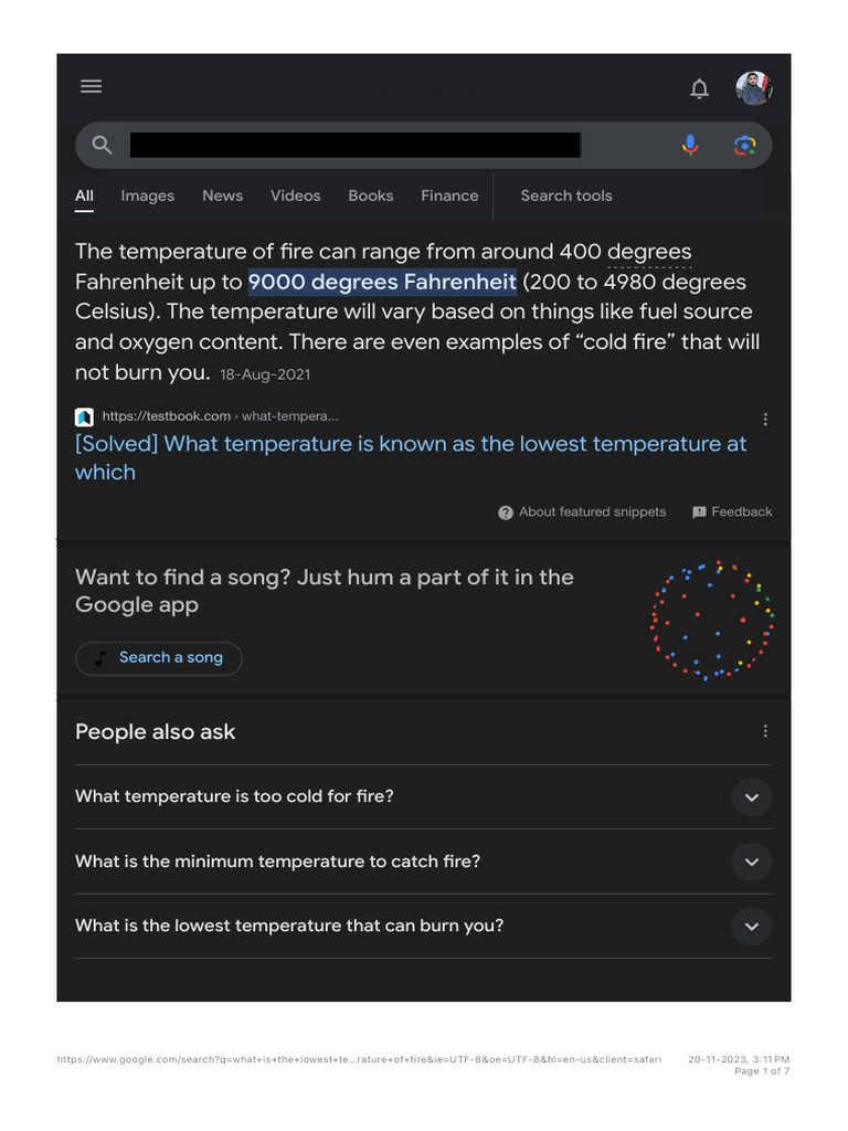 Lowest Temperature of Fire - Google Search | PDF