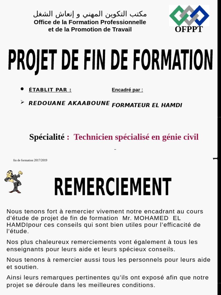 Projet de Fin de Formation en Génie Civil | PDF | Immobilier ...