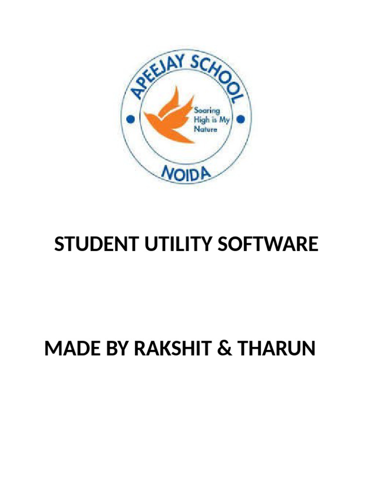 Student Utility Software Overview | PDF