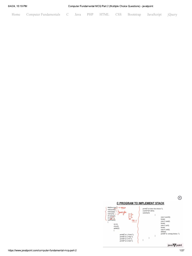 Computer Fundamental MCQ Part - 2 | PDF