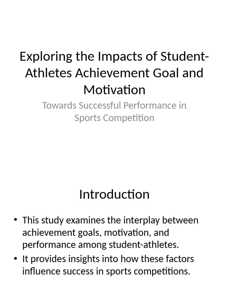 Student Athletes Performance Presentation Sequence | PDF