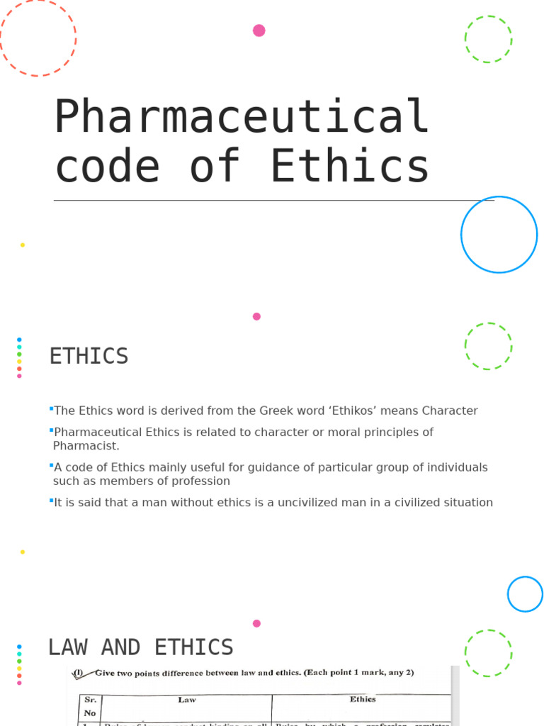 Pharmaceutical Code of Ethics | PDF