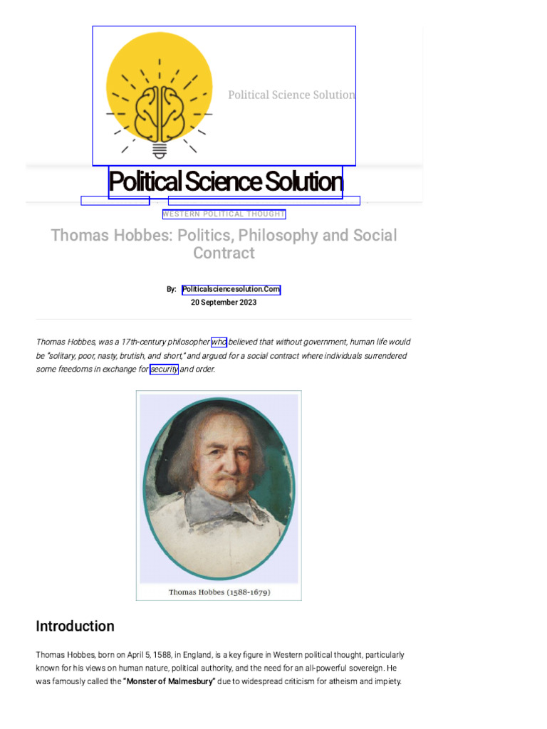 Thomas Hobbes - Politics, Philosophy and Social Contract - Political ...