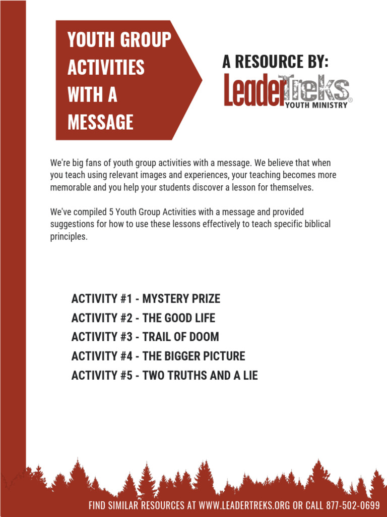 Engaging Youth Group Activities | PDF | Jesus | Disciple (Christianity)