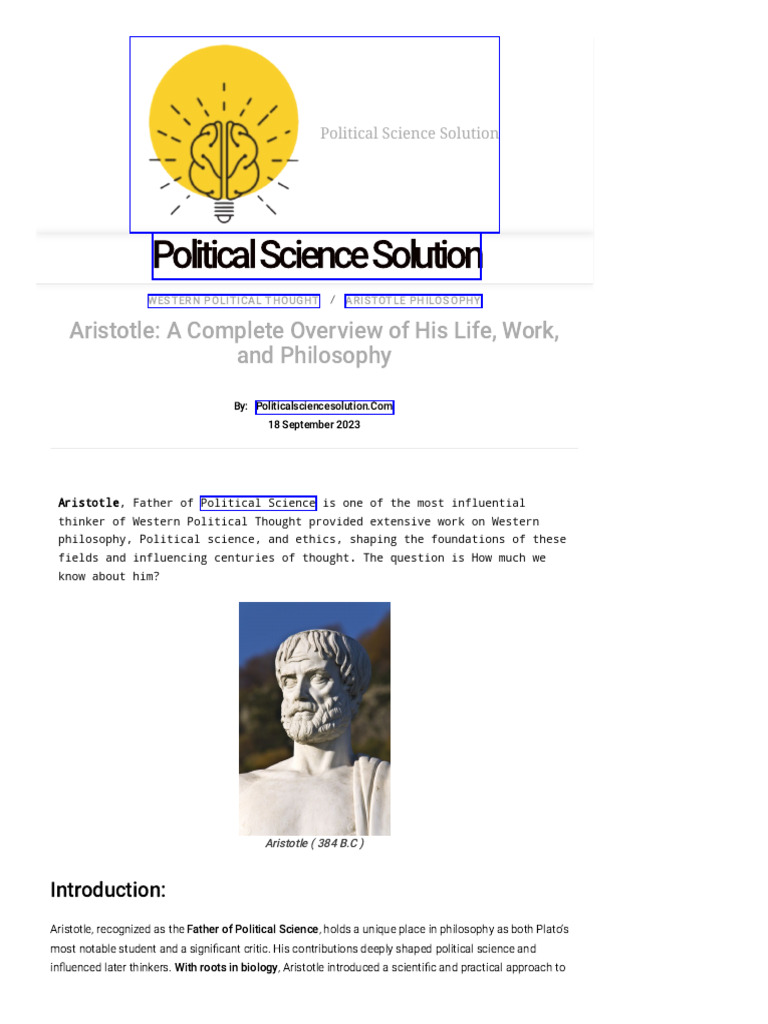 Aristotle - A Complete Overview of His Life, Work, and Philosophy ...