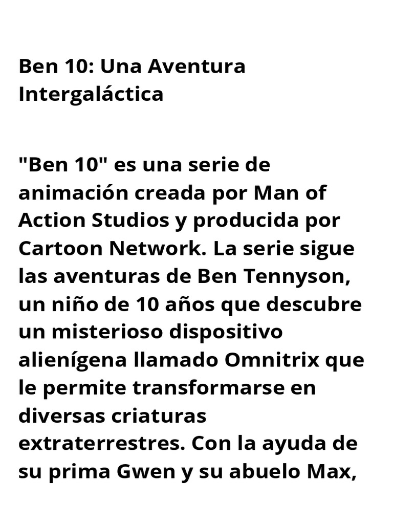 Ben 10 | PDF