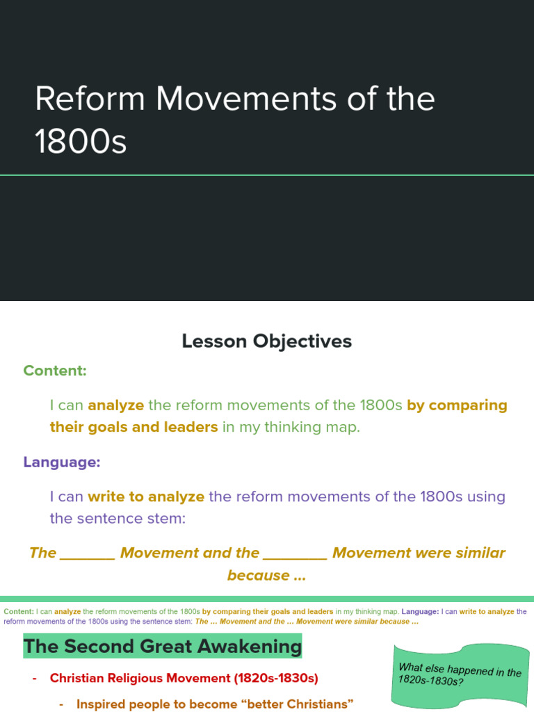 Reform-Movements-Notes | PDF | Abolitionism In The United States | Slavery