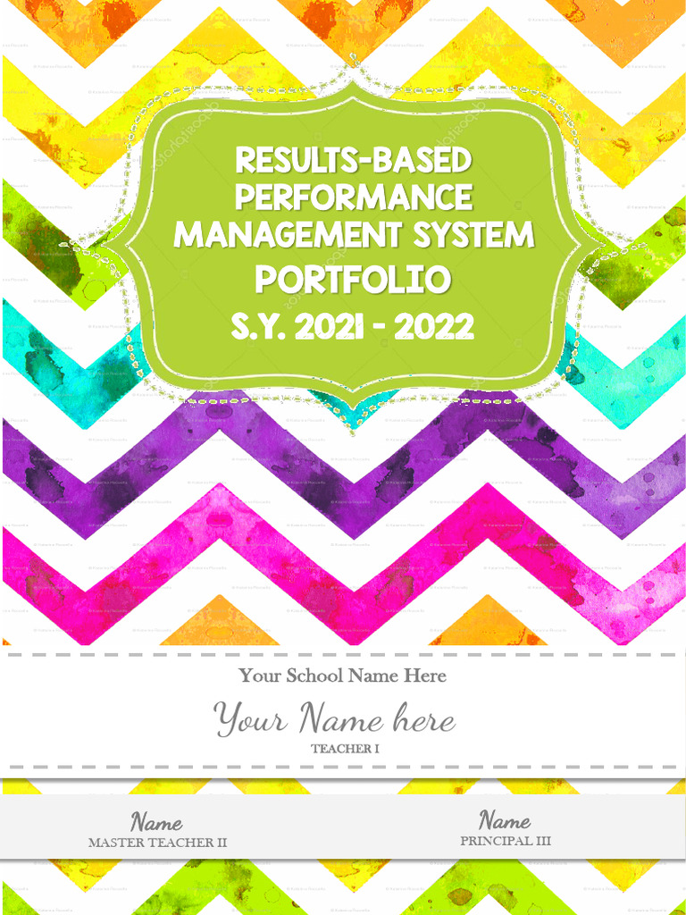 IPCRF PORTFOLIO TEMPLATE RAINBOW CHEVRON | PDF | Learning | Educational ...