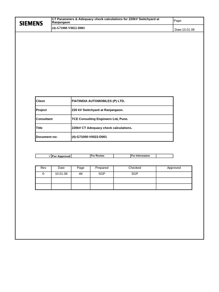 CT Sizing Example (Spreadsheet) | PDF | Electrical Substation ...